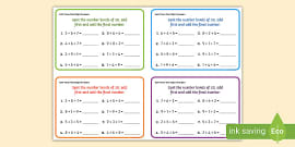 Add Three One Digit Numbers Which Numbers 3 KS1 Maths Cards