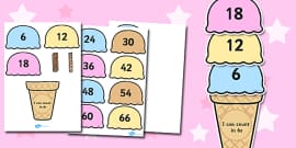 Counting in 8s Ice Cream Activity (teacher made)