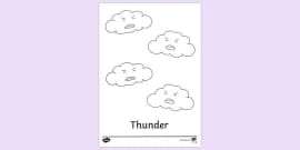 I Hear Thunder Colouring Sheets (teacher made) - Twinkl