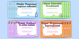 French End of Year Effort Award Certificate-French - Twinkl