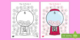 I Spy the Number 5 Worksheet (teacher made) - Twinkl