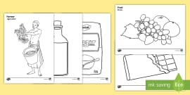 Fairtrade Colouring Pages English/Hindi - Fairtrade Colouring Sheets