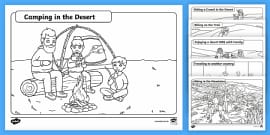 FREE! - Desert Colouring Page | Colouring Sheets - Twinkl