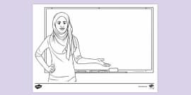 FREE! - child presenting to class | Colouring Sheets