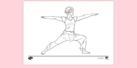 FREE! - Child Doing Yoga Stretch Colouring Sheet | Colouring Sheets