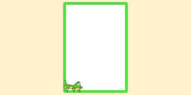 FREE! - Simple Blank Grasshopper Playing Violin Page Border