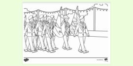 Parade Float Colouring Sheet | Colouring Sheets - Twinkl