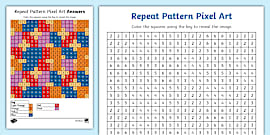 Lotus Pixel Art Template (Hecho por educadores) - Twinkl