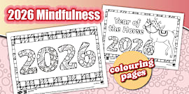 2026 New Year Mindfulness Colouring Activity Poster