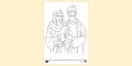 Bible Character Colouring Page (teacher made) - Twinkl