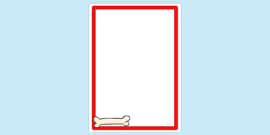 FREE! - Simple Blank Dog Bone Page Border | Page Borders | Twinkl