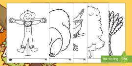 Autumn Coloring Sheets (Teacher-Made) - Twinkl