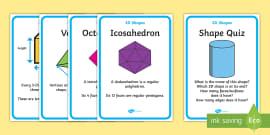 3D Shapes and Nets Matching Cards - Match the 3D Net Worksheet