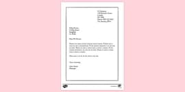 What is a Formal Letter? - Twinkl