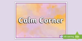 Pink Purple Watercolour Calm Corner Display Poster