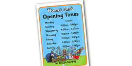 Theme Park Page Borders - theme park, page border, borders