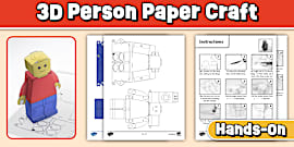 Create Your Own 3D Toy Person Paper Model Template