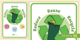 Recycling Bin Labels - Primary Eco Display Resource - Twinkl