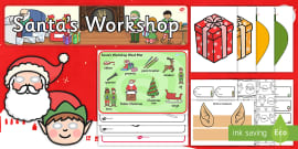 Santa's Workshop Display Banner (teacher made)