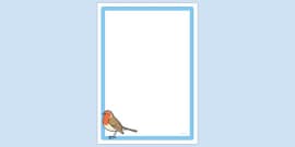Robin Portrait Page Borders- Portrait Page Borders - Twinkl