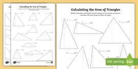 Calculating the Area of Shapes - Worksheet Activity
