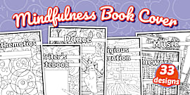 Mindfulness Book Cover Colouring Pages - Twinkl Resources