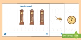 Hickory Dickory Dock Times On Clocks Posters - nursery rhymes