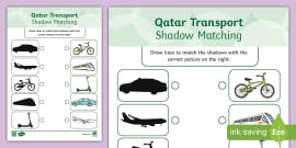 Transport Shadow Matching Worksheet (teacher made) - Twinkl