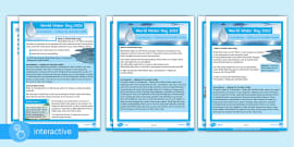 Water Reading Comprehension PDF | UKS2 World Water Day 2022