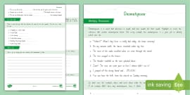 FREE! - Onomatopoeia Word Cards (teacher made) - Twinkl