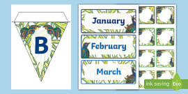 👉 Jungle-Themed Birthday Chart for Classroom | Twinkl