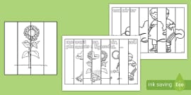 Spring Agamographs Colouring Pages (Teacher-Made) - Twinkl