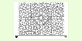 Hard Pattern Colouring Page (teacher made) - Twinkl