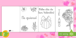 Tarjetas de San Valentín para colorear (teacher made)
