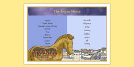 The Legend of the Trojan Horse Word Cards