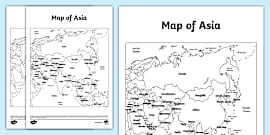 Asia Flag Worksheet (teacher made) - Twinkl