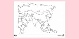 FREE! - Asia Colouring Sheet | Colouring Pages - Twinkl