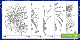 Fireworks Coloring Sheets - Pages New Years Activity Activities