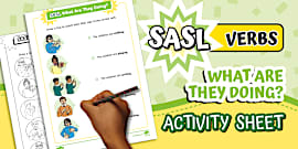 SASL Pronouns: Sign and Match Worksheet
