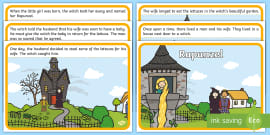 KS1 Rapunzel Differentiated Reading Comprehension Activity