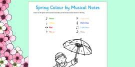 Colouring Page of Music Notes | Colouring Sheets