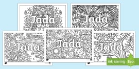 FREE! - Ava Mindfulness Name Colouring Activity - Twinkl