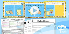 D&T: Fabric Bunting: Running Stitch KS1 Lesson Pack 4