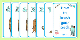 KS2 o Brush Your Teeth Sequencing Cards (teacher made)