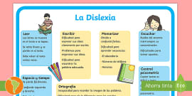 Póster: Estrategias para alumnos con Dislexia- Guía de trabajo
