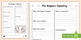 Bayeux Tapestry for Kids Worksheet (l'enseignant a fait)