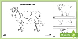 Farm Animal Shadow Matching Worksheet (teacher made)
