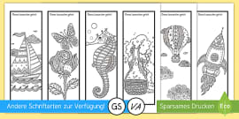 Frühling Lesezeichen zum Selbstgestalten (teacher made)