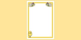 Simple Blank Spring Onions Page Border | Page Borders