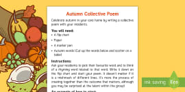 Care Home Autumn Poem Ideas (teacher made) - Twinkl